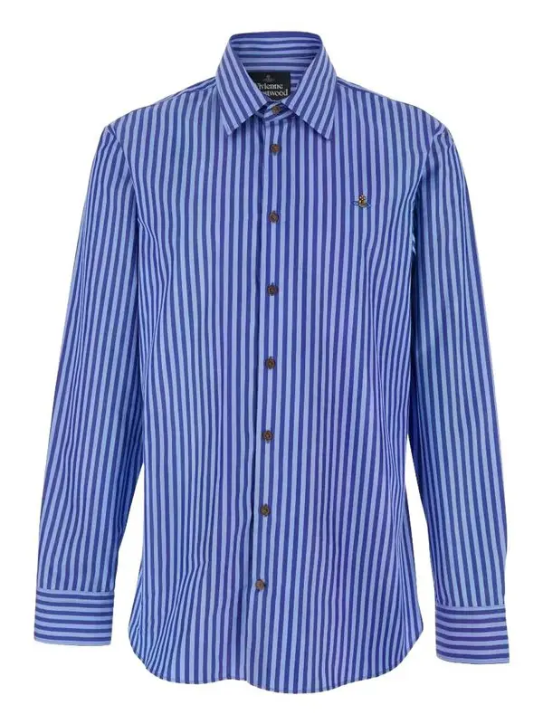 VIVIENNE WESTWOOD Striped Buttoned Shirt - Blue