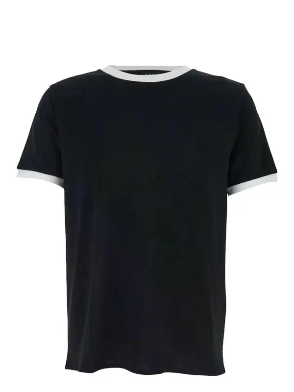 A.p.c. Contrast-trim T-shirt - Black