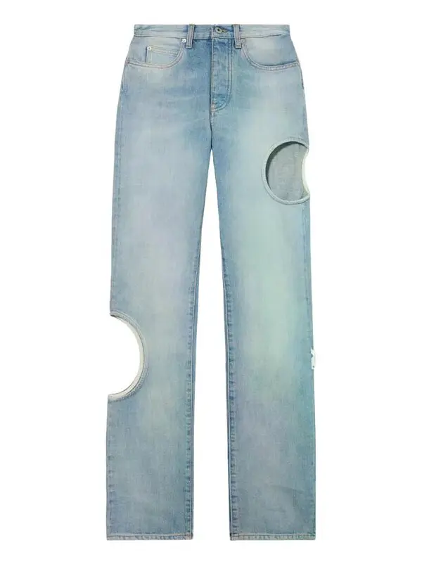 Off-White Straight Leg Jeans - Blue