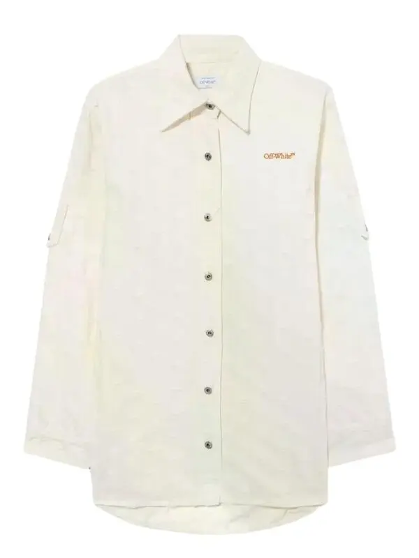 Off-White Star-jacquard Shirt Jacket - Neutrals