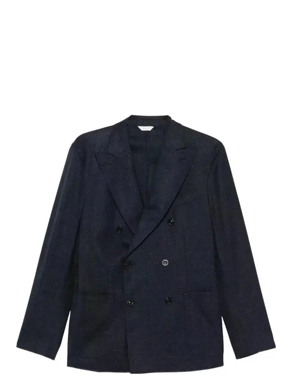 Boglioli Wool Double-breasted Jacket - Blue