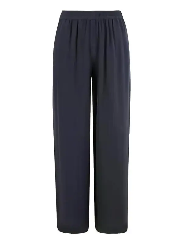 GIANLUCA CAPANNOLO Elasticated Wide Leg Trousers - Blue