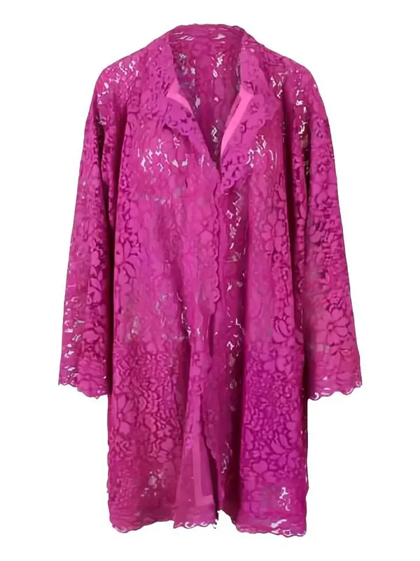 GIANLUCA CAPANNOLO Floral Lace Coat - Pink