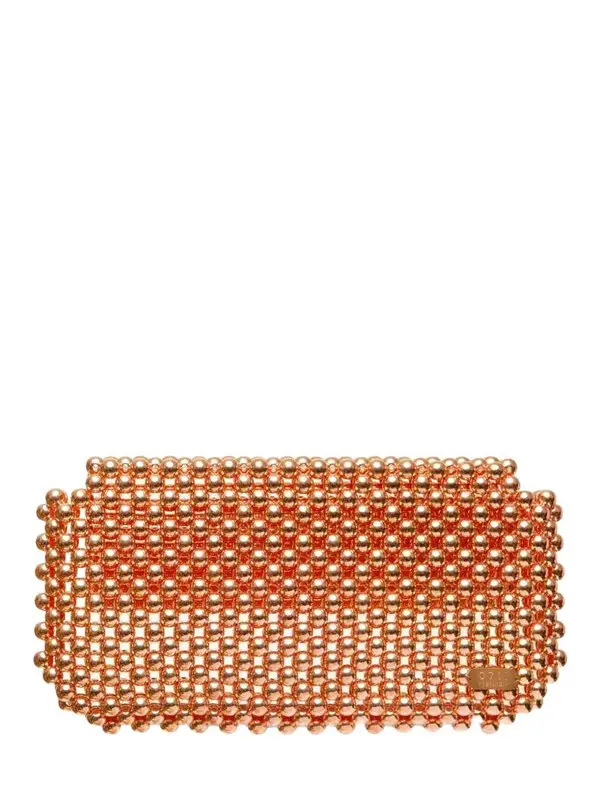 0711 TBILISI Clover Beaded Clutch - Orange