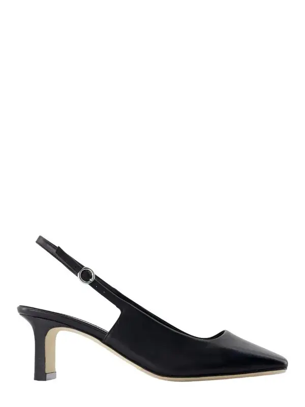 AeydĒ Liza Square-toe Leather Pumps - Black