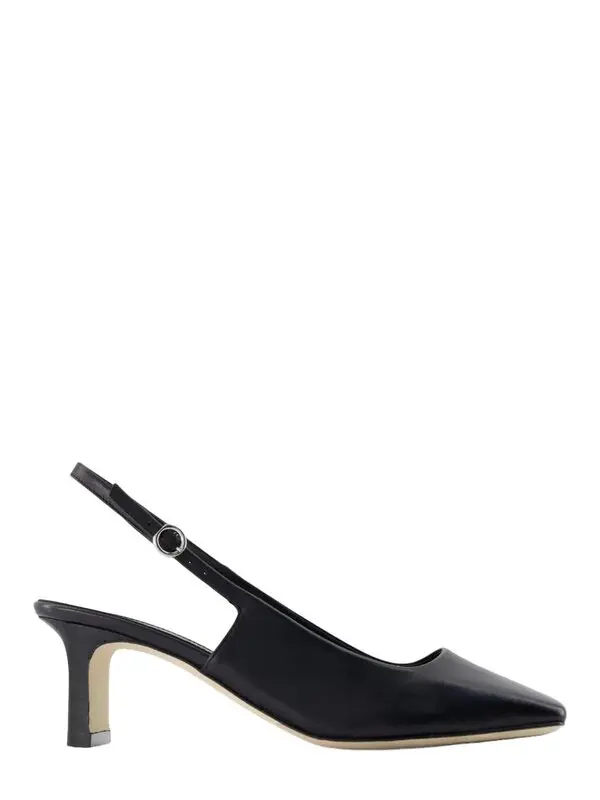 AeydĒ Liza Square-toe Leather Pumps - Black