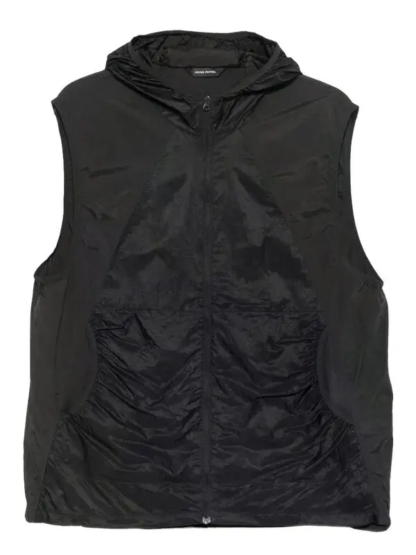 HIKING PATROL Orbit Lt Hooded Sleeveless Jacket - Black