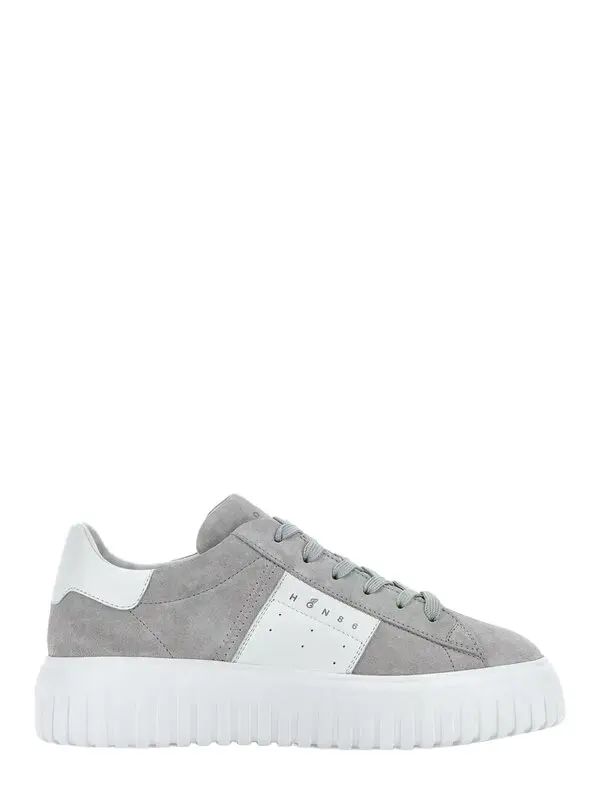 Hogan H-stripes Suede Sneakers - Grey