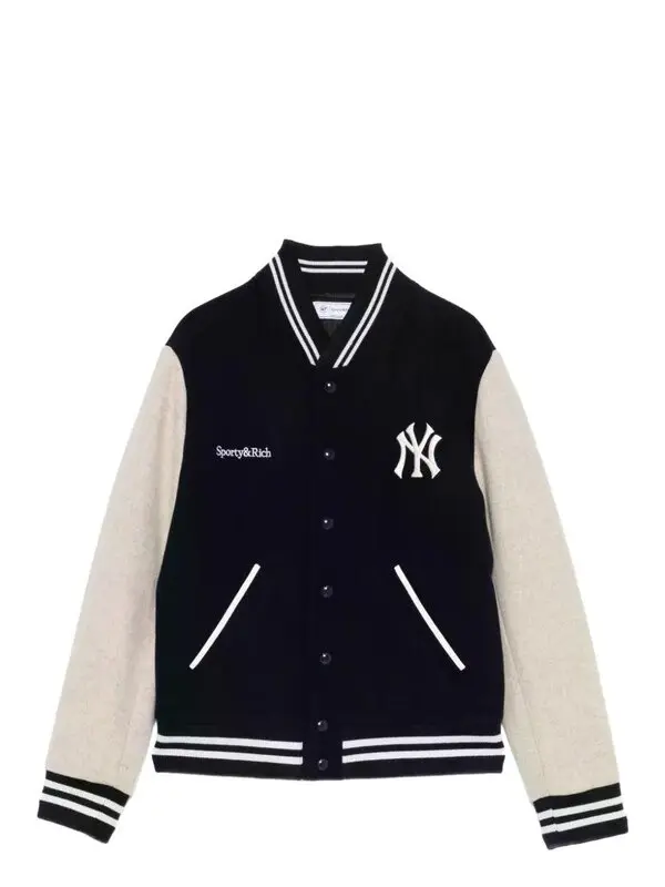 SPORTY & RICH Logo Striped Jacket - Blue