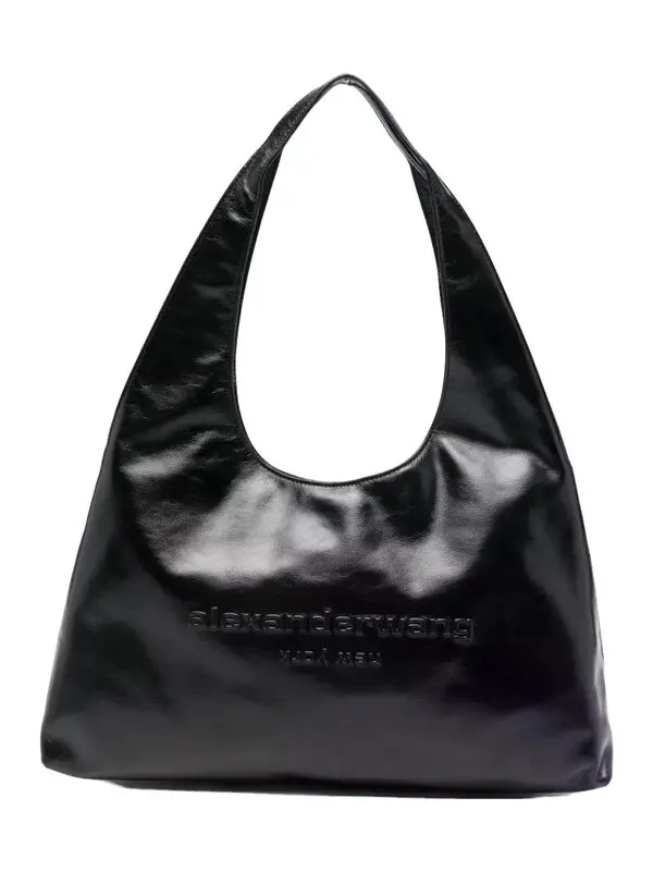 Alexander Wang Logo-embossed Shoulder Bag - Black