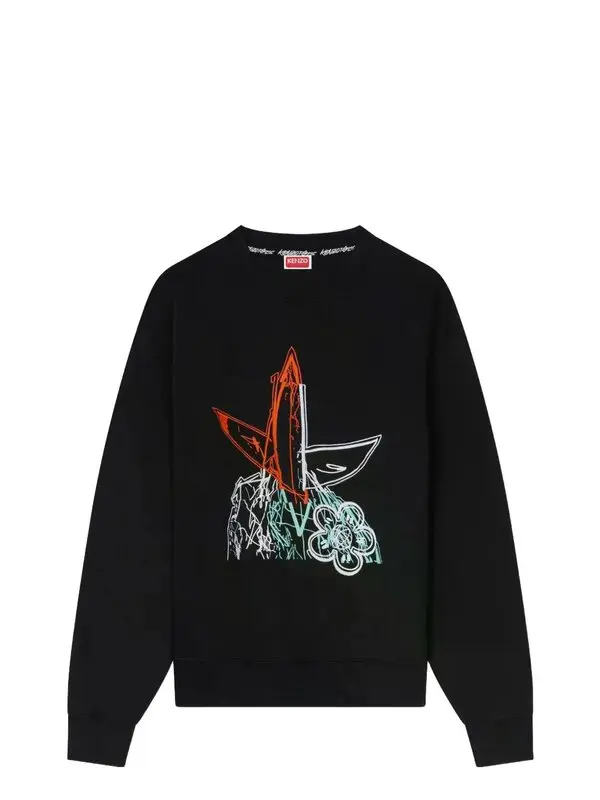Kenzo X Futura 2000 Graphic-print Sweatshirt - Black