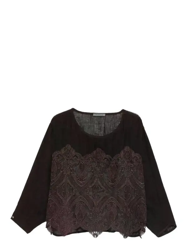 MAURIZIO BRASCHI Laced Blouse - Brown