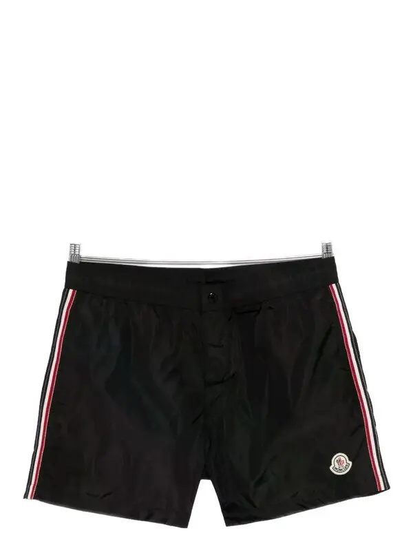 Moncler Stripe Swim Shorts - Black