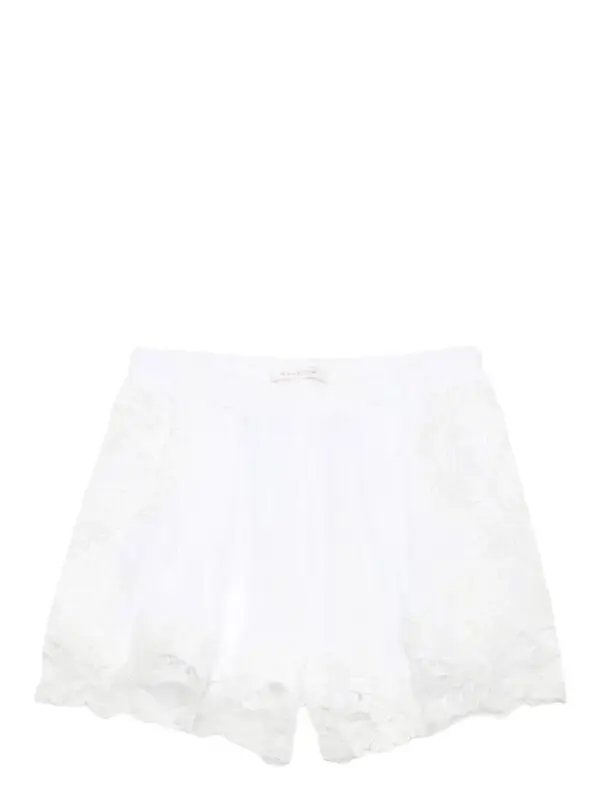 MAURIZIO BRASCHI Lace-trimmed Shorts - White