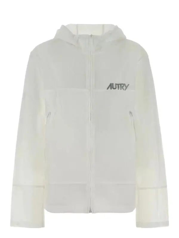 AUTRY Zip-up Ripstop Jacket - White