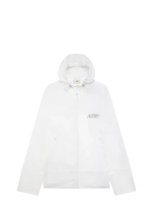 AUTRY Zip-up Ripstop Jacket - White