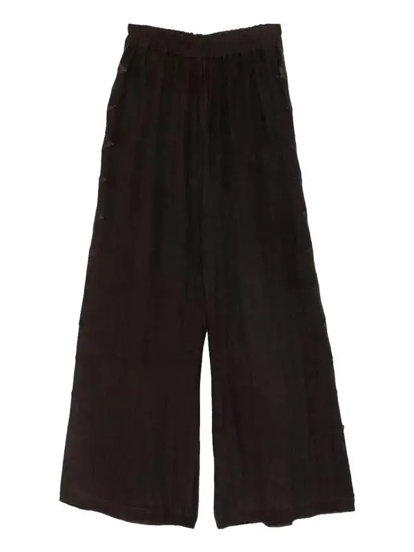 MAURIZIO BRASCHI Wide-leg Trousers - Brown