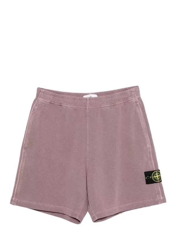 Stone Island Logo-patch Shorts - Pink