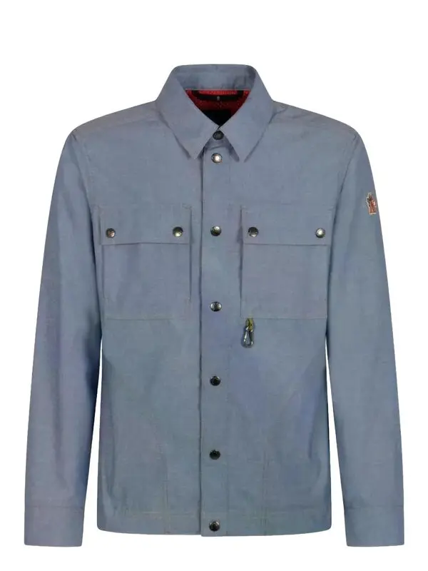 Moncler Chambray Long Sleeve Shirt - Blue