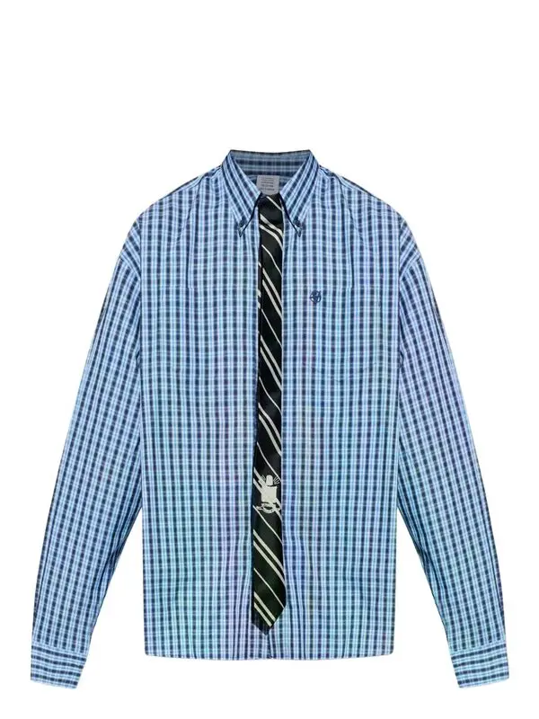 Vetements Checked Button-fastening Shirt - Blue