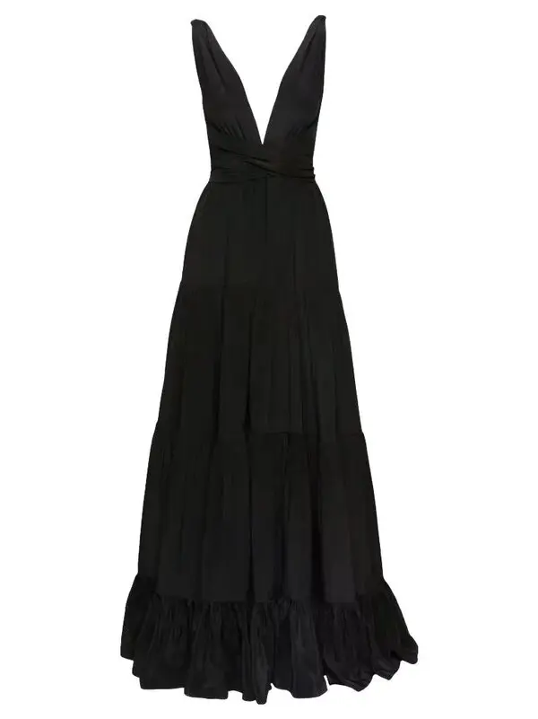 Azeeza Callan V-neck Maxi Dress - Black