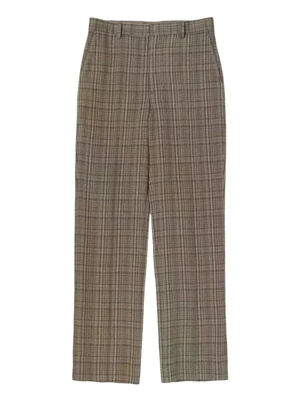 Auralee Check Trousers - Neutrals