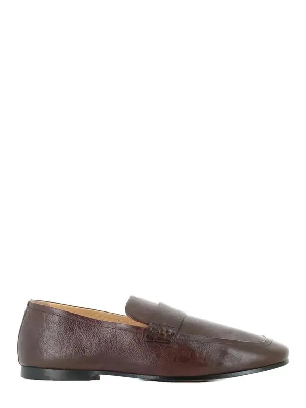HENDERSON BARACCO Square-toe Leather Loafers - Brown