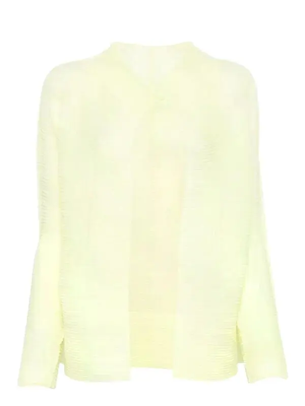 Issey Miyake Open-front Long-sleeve Jacket - Yellow