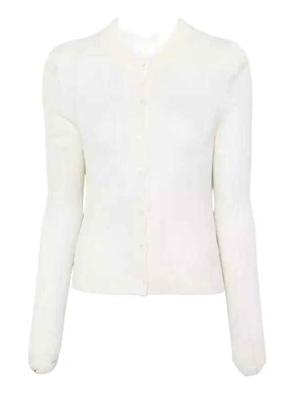 Eric Bompard Ribbed Cardigan - Neutrals