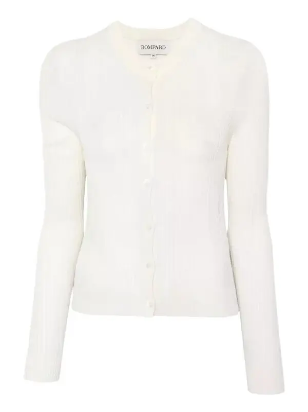 Eric Bompard Ribbed Cardigan - Neutrals