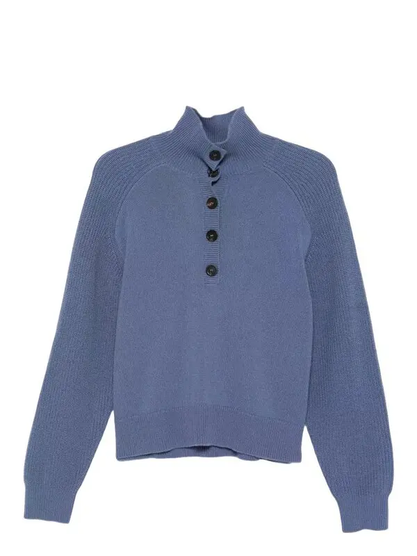 Eric Bompard Buttoned Sweater - Blue