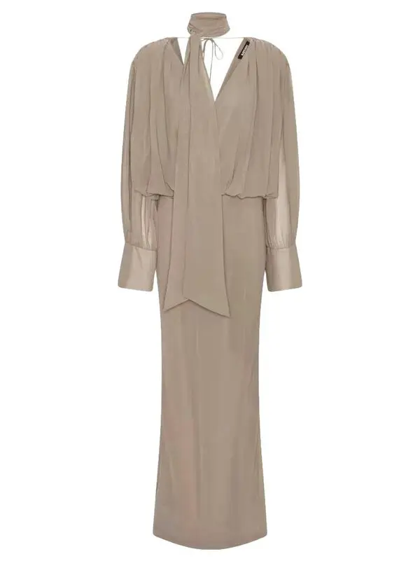 ROTATE BY BIRGER CHRISTENSEN Long-sleeve Maxi Dress - Grey