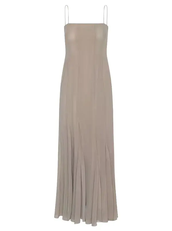 ROTATE BY BIRGER CHRISTENSEN Chiffon Strap Maxi Dress - Grey
