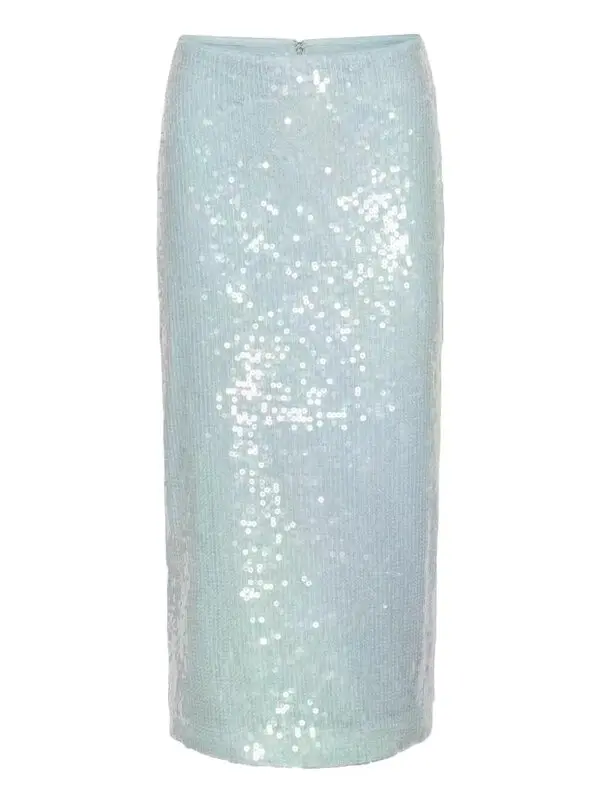 ROTATE BY BIRGER CHRISTENSEN Sequin Embellished Midi Skirt - Blue