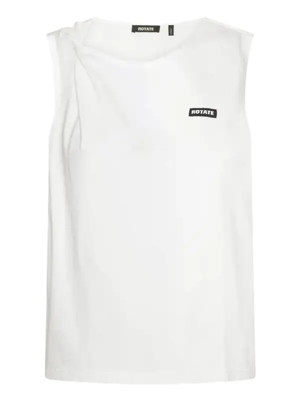 ROTATE BY BIRGER CHRISTENSEN Twisted-detail Tank Top - White