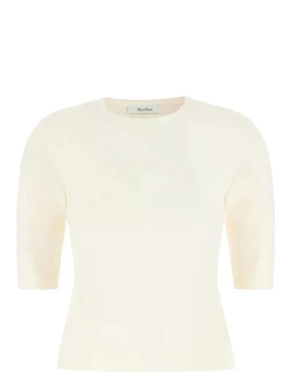 Max Mara Embossed T-shirt - Neutrals