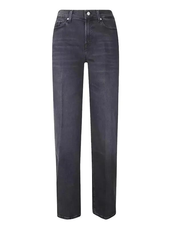 7 For All Mankind Straight-leg Jeans - Grey