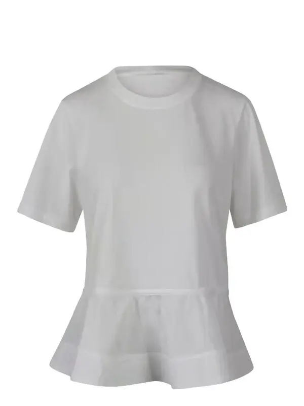 JOVONNA Flared-hem T-shirt - White
