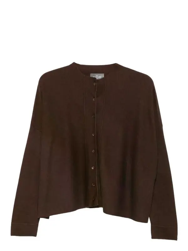 Eric Bompard Button Round-neck Cardigan - Brown