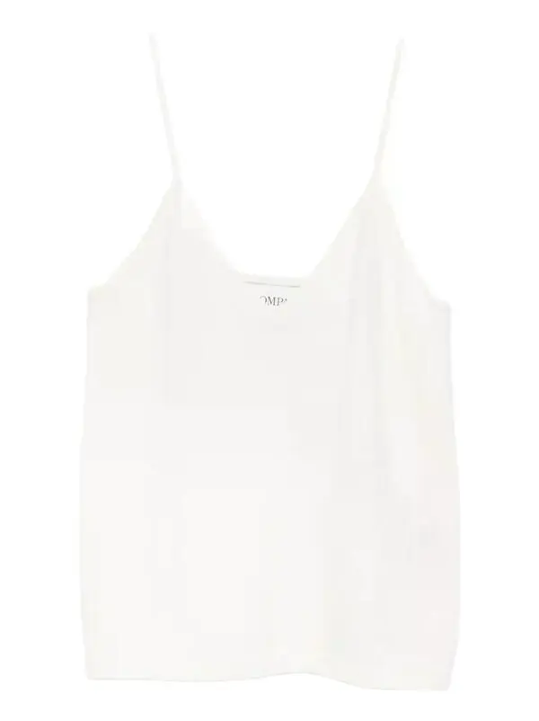 Eric Bompard V-neck Straps Top - Neutrals