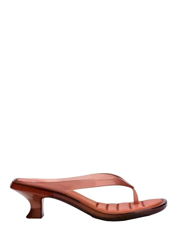 Melissa Thong Kitten Heel Sandals - Brown