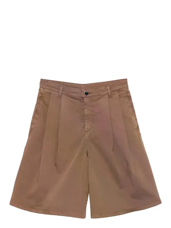 NINE:INTHE:MORNING Pleated Tailored Shorts - Brown