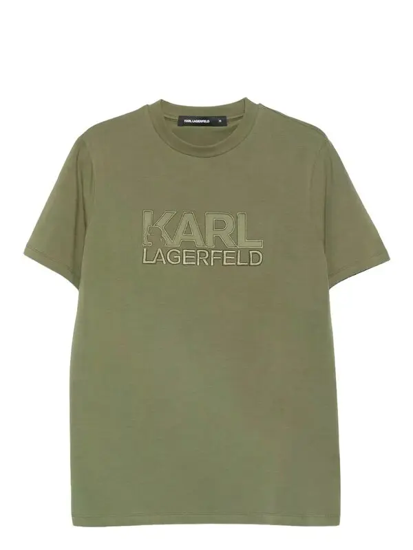 Karl Lagerfeld Logo-embroidered T-shirt - Green