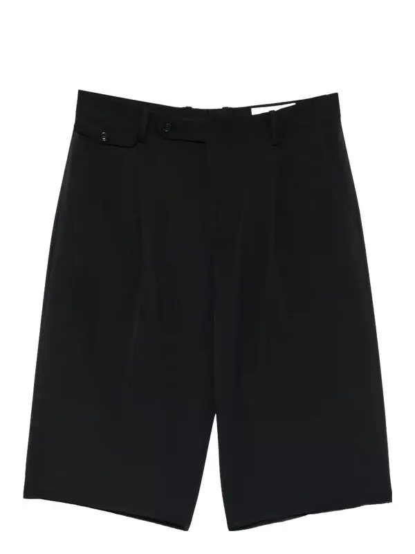 TONYWACK Pleated Tailored Shorts - Black