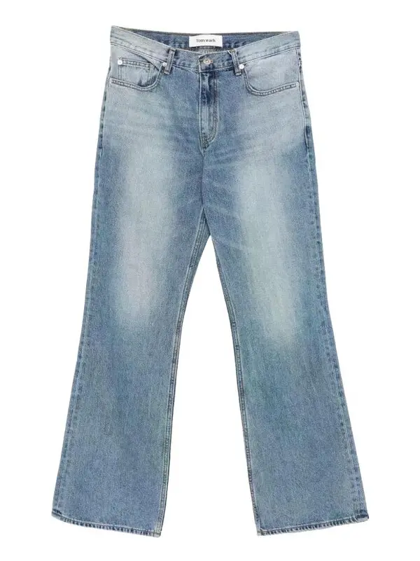 TONYWACK Cotton Wide-leg Jeans - Blue