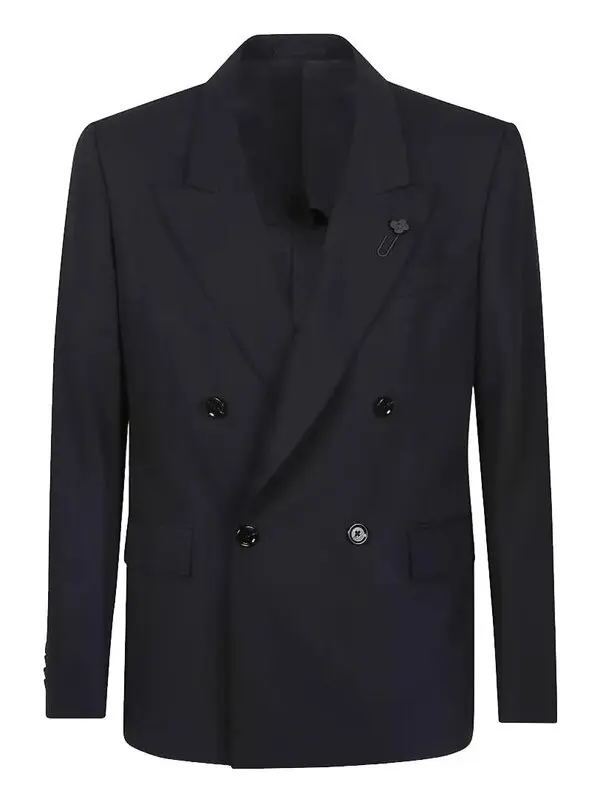 LARDINI Double-breasted Blazer - Blue