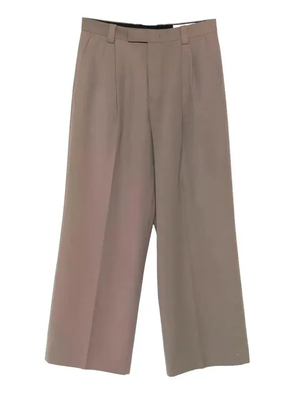 TONYWACK Pleated Tailored Trousers - Brown