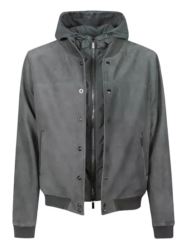 MOORER Hooded Jacket - Grey