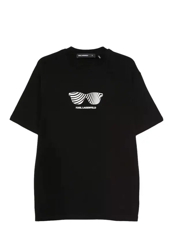 Karl Lagerfeld Print-detail T-shirt - Black