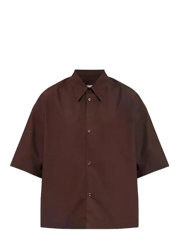 Studio Nicholson Poplin Short-sleeved Shirt - Brown
